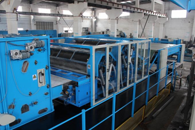Nonwoven Polyester Wadding Wool Carding Machine , Fiber Processing ...
