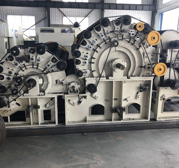 Double Cylinder Double Doffer Nonwoven Carding Machine 500kg/H