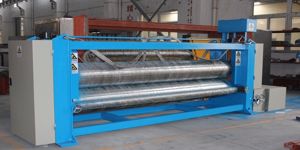 4.5 M Textile Two Roll Calender Machine For Nonwoven Fabric Thickness 3 ...