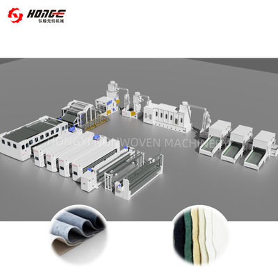 Needle Punching Felt Machine Non Woven Fabric For Geotextile Production ...